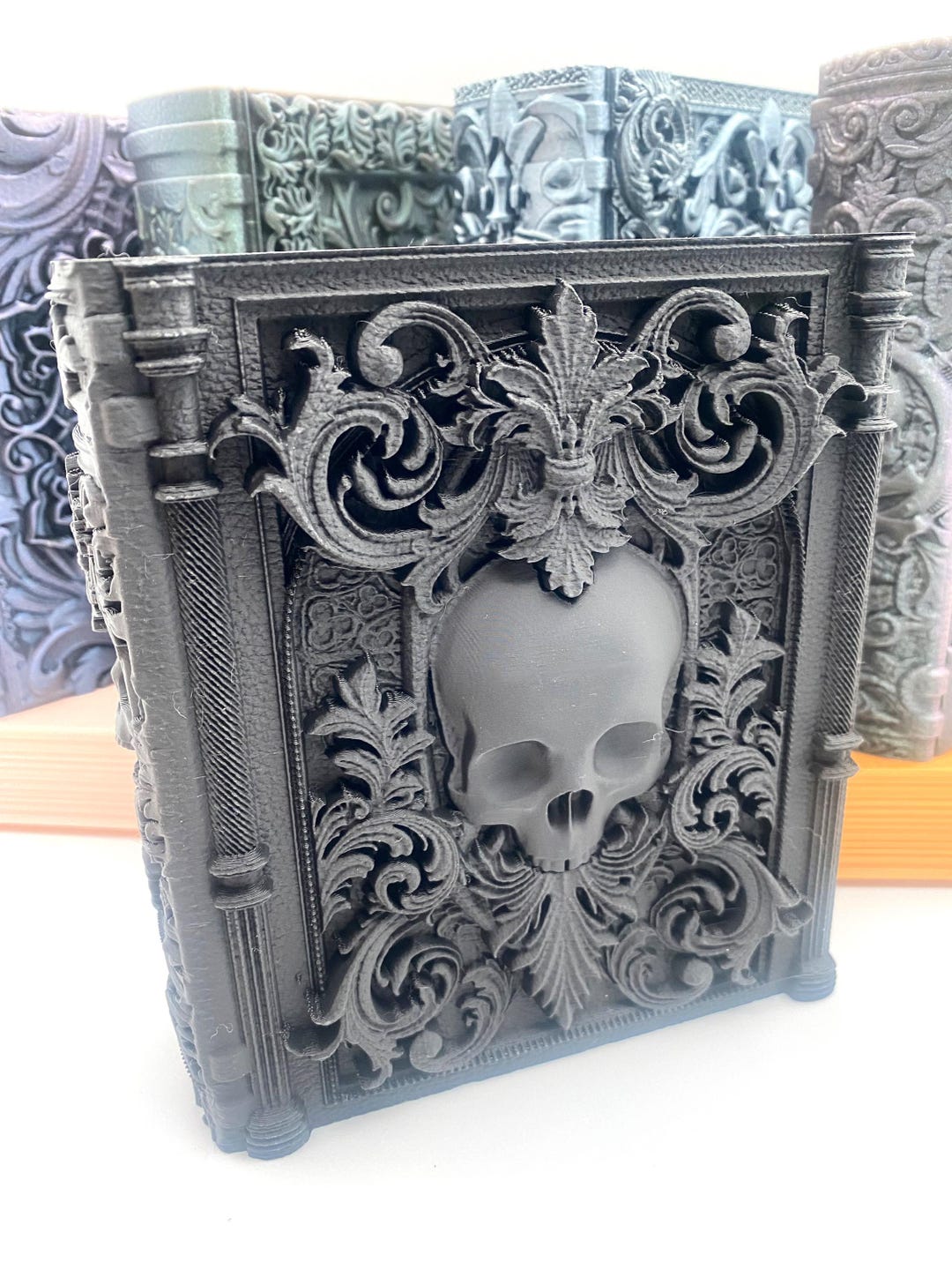 Necromancer Tome Storage: 3D Printed Dice, Cards & Miniatures Tray - Etsy