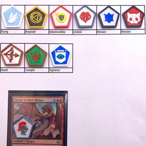 Commander Ability Counters, 3D Printed for Mtg or Any Other RPG Games ...