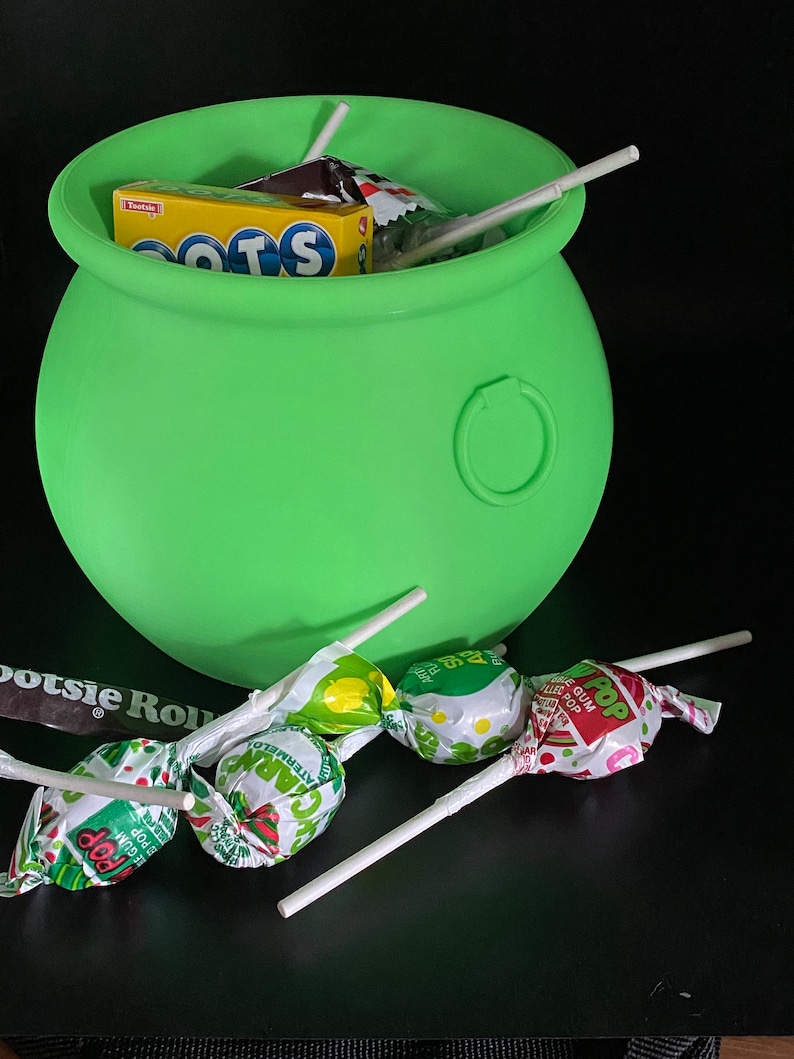 Halloween Cauldron Candy Holder With Bubble Top, 3D Printed - Etsy