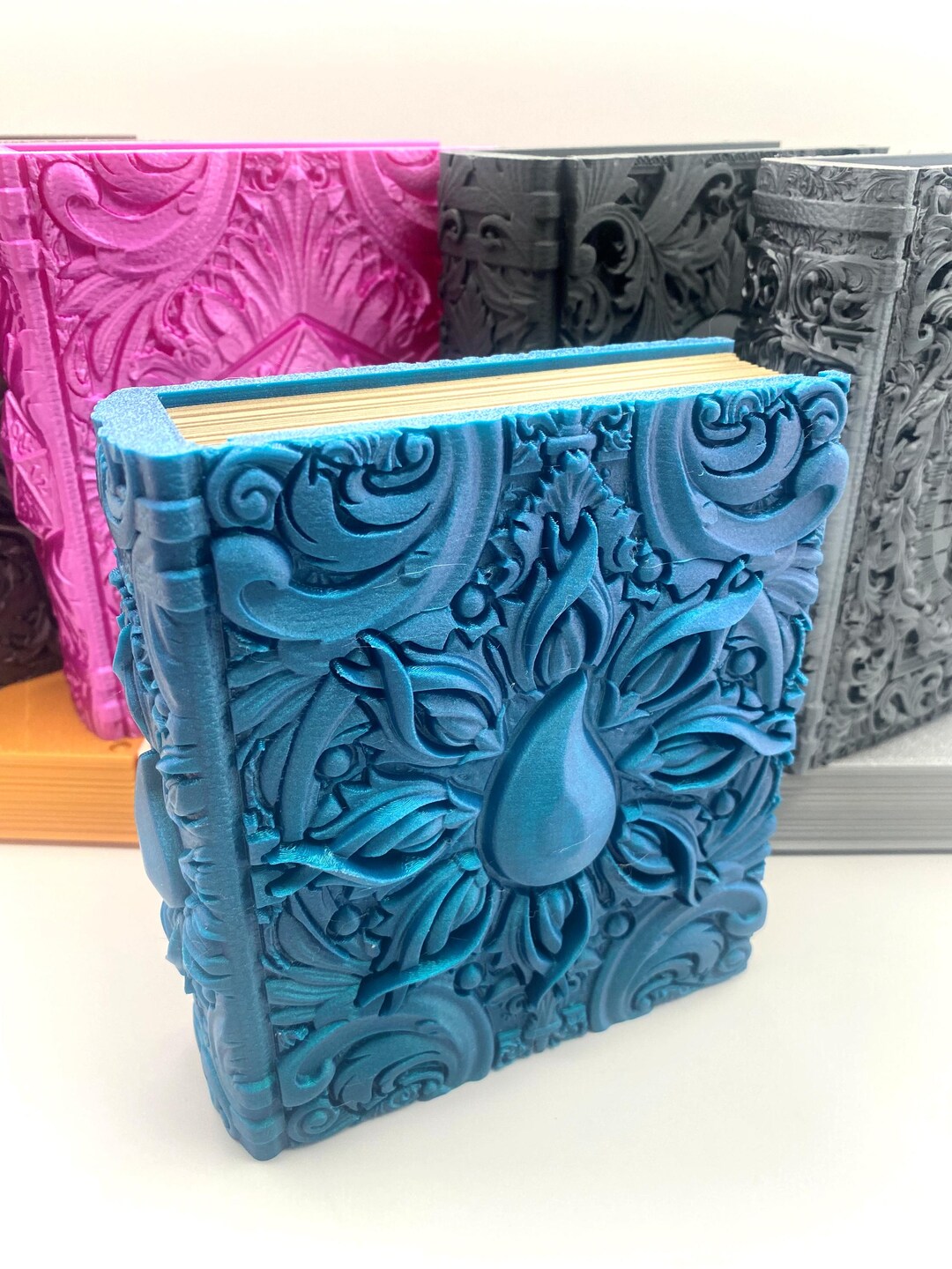 Water Magic Tome Storage: 3D Printed Dice, Cards, and Miniatures Tray ...