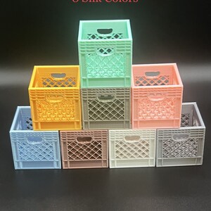 Mini Crate Organizer: 3D Printed PLA Storage, Multiple Colors - Etsy
