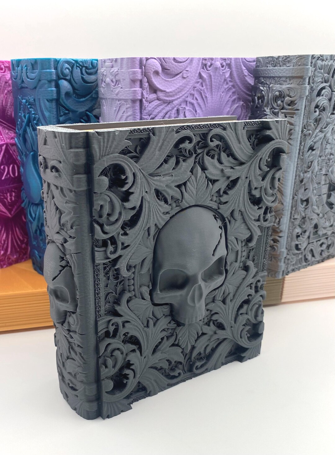 Death Magic Tome Dice Storage Tray | 3D Printed D&D Storage Box - Etsy