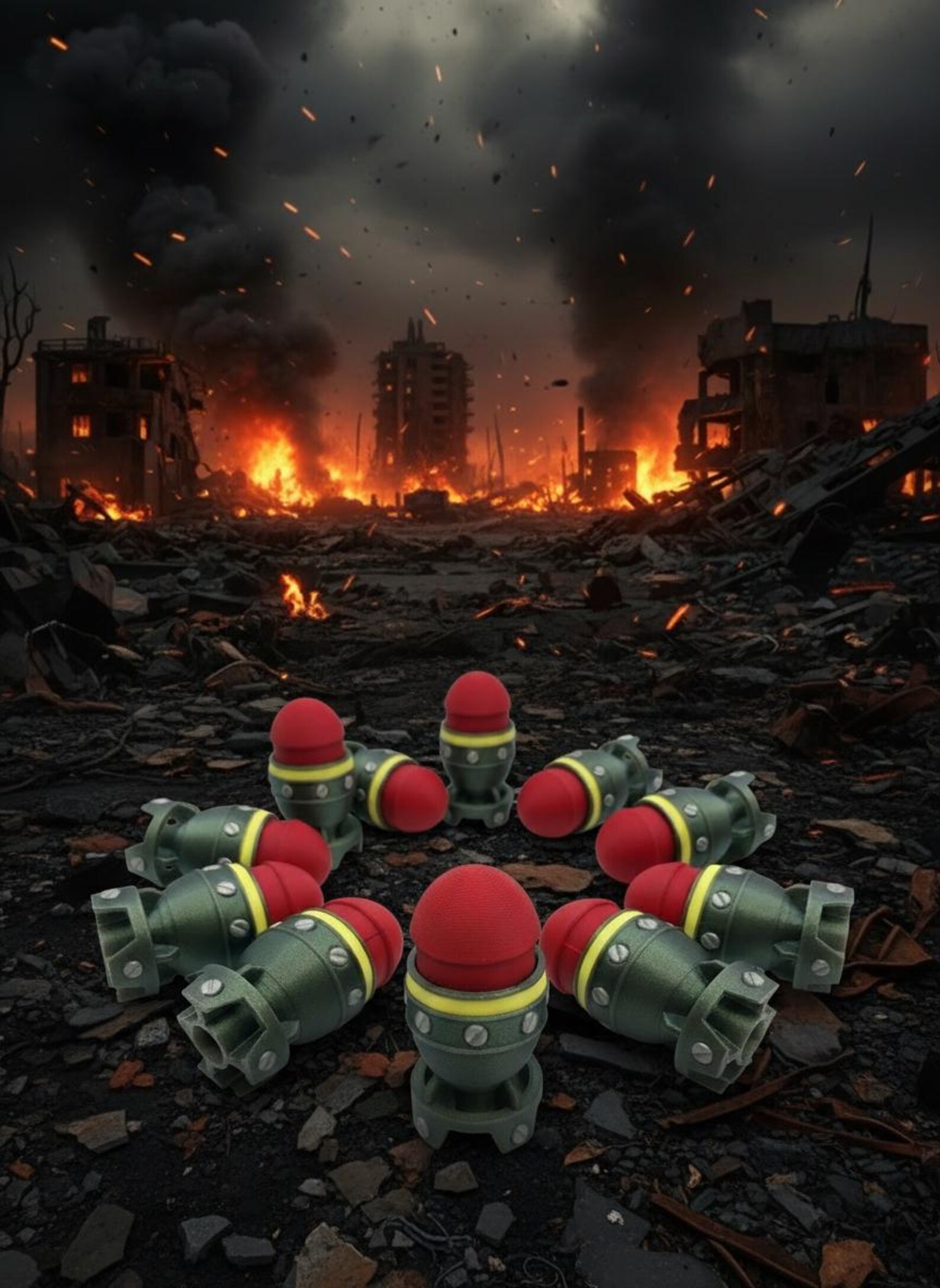 Mini Nuke Fidget Clicker | 3D Printed Tiny Atomic Bomb Button - Etsy