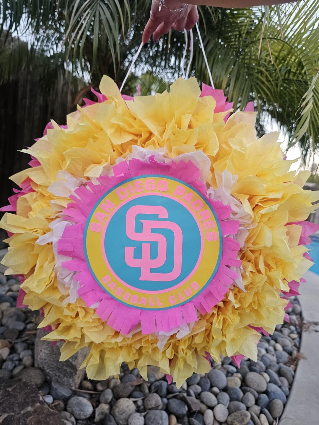 Handmade Baseball Pinata: San Diego Fan Theme, 19 Inch - Etsy