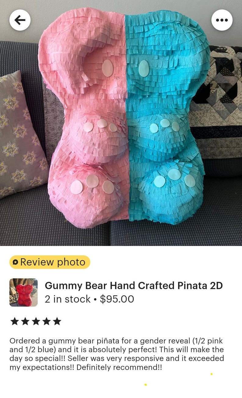 Gummy Bear Hand Crafted Pinata 2D - Etsy
