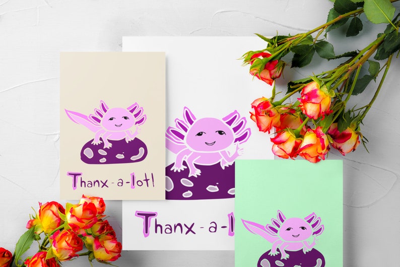 Thankyou Card * Easy Printable Greeting Card * Funny Cute Hand Drawn ...