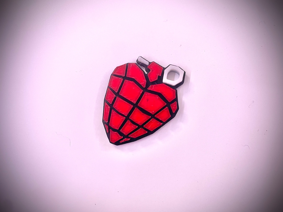 Green Day Heart Grenade Keychain - Etsy