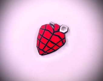 Green Day American Idiot Heart Grenade Pattern - Etsy