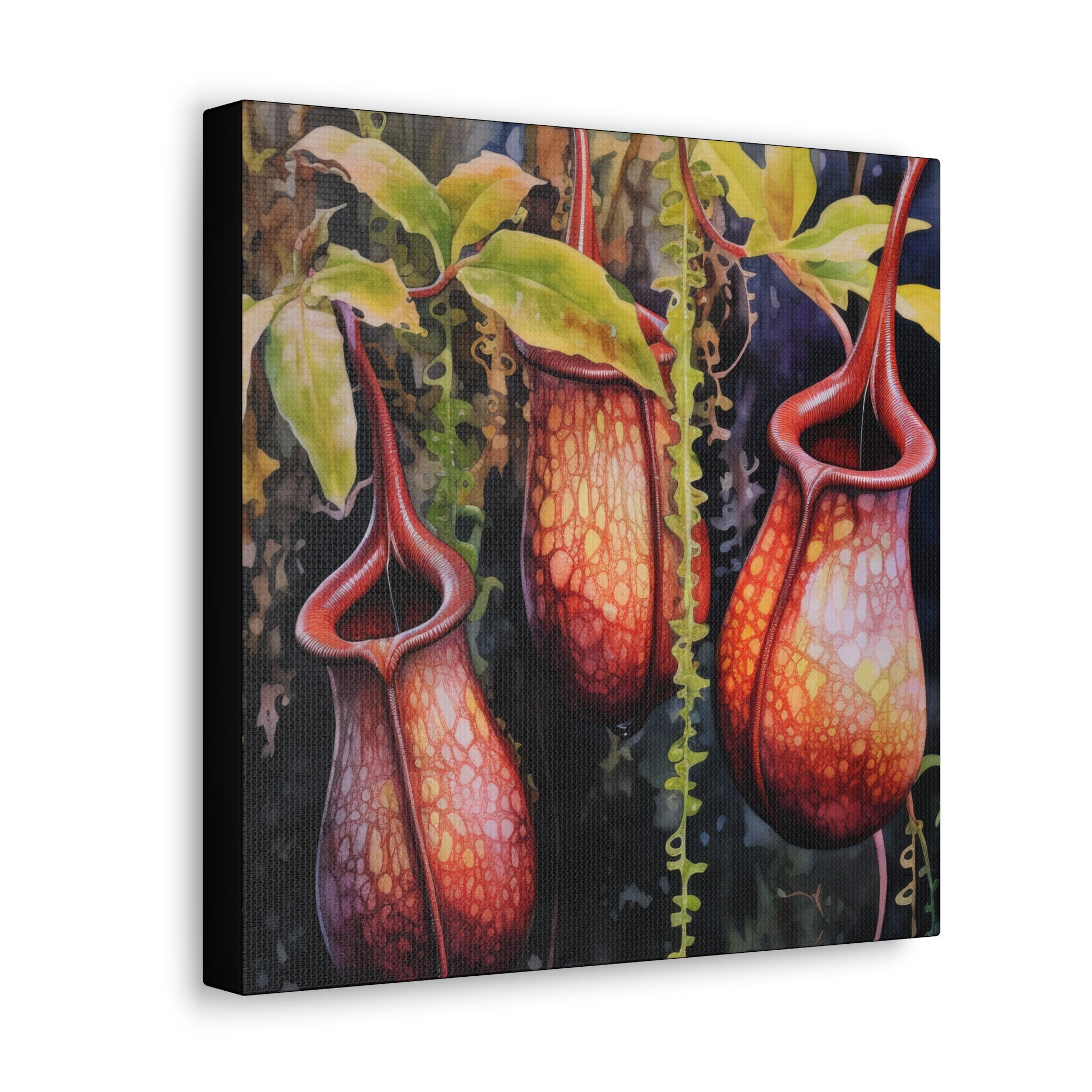 Canvas Wrap Pitcher Plants Watercolor Painting - Etsy