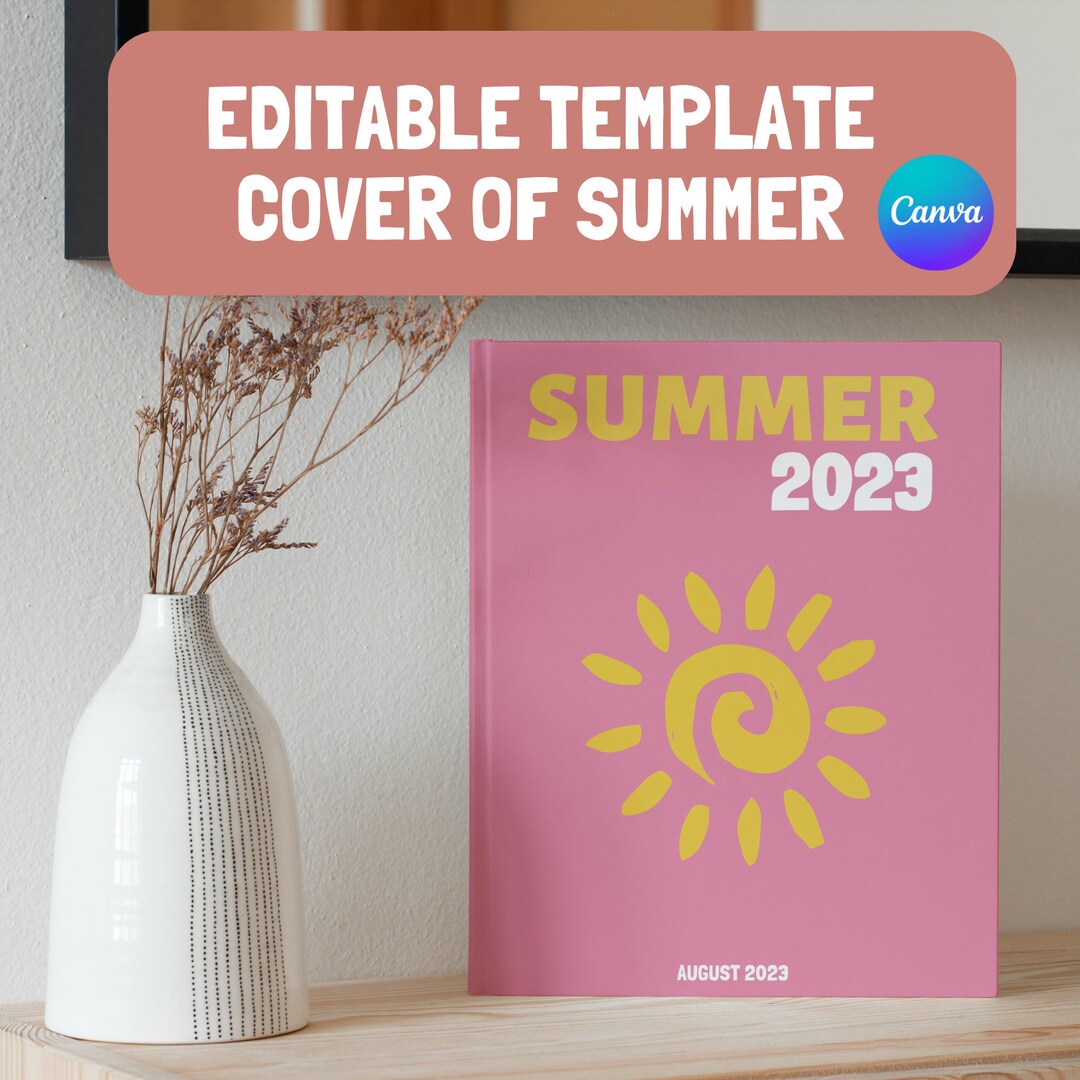 SUMMER Travel Photo Album Editable Canva Template | Customizable Coffee ...