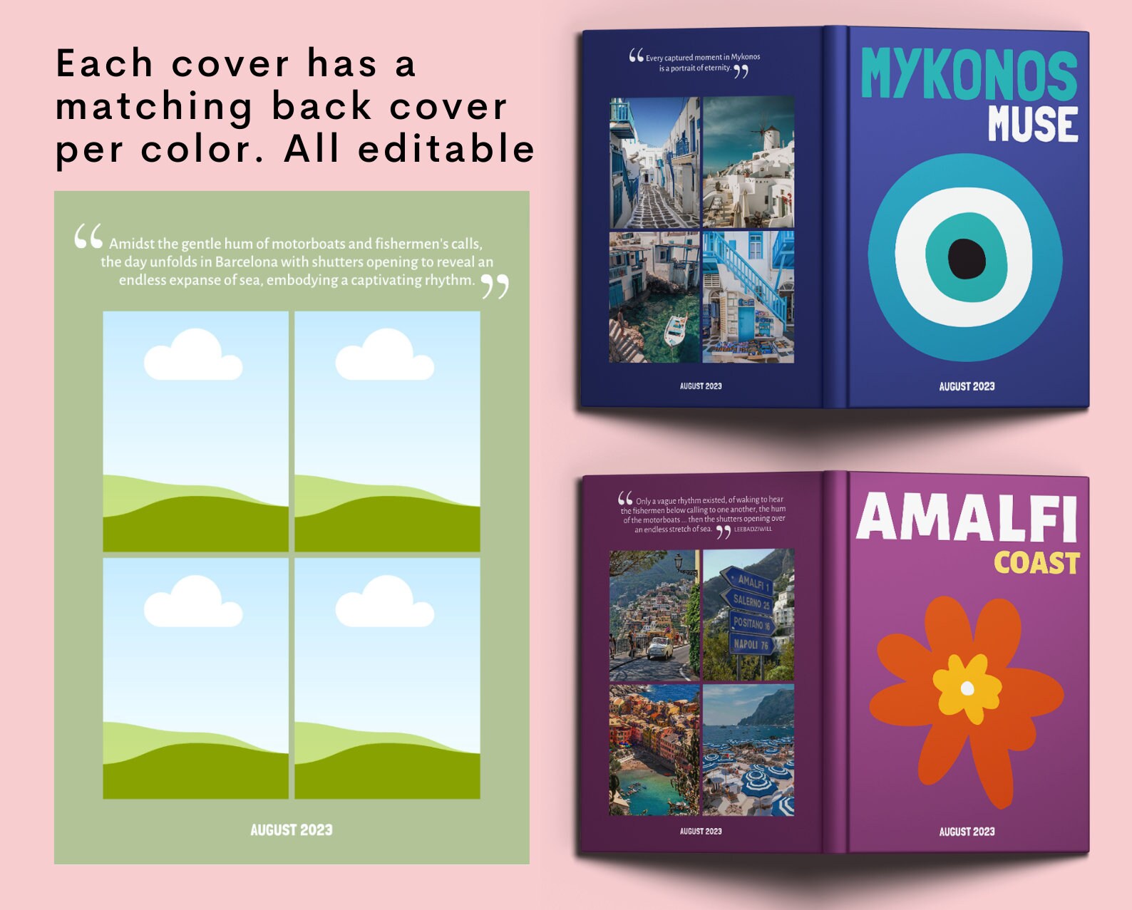 10 Travel Print Photobook Templates | Customizable Coffee Table Book ...