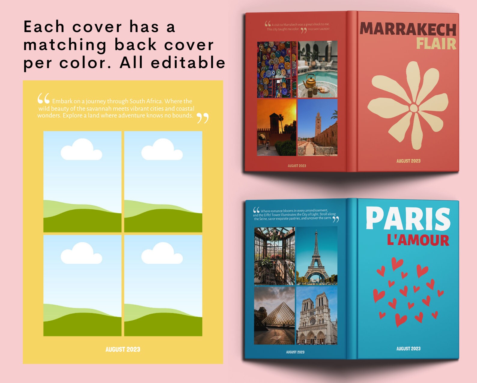 10 Travel Print Photobook Templates | Customizable Coffee Table Book ...