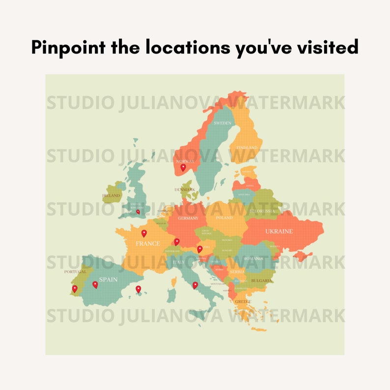 Europe Travel Photo Album Editable Canva Template | Customizable Coffee ...