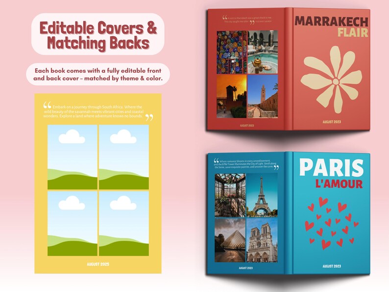 10 Travel Print Photobook Templates | Customizable Coffee Table Book ...