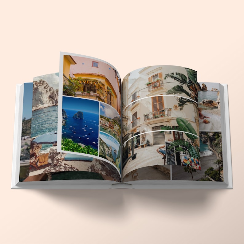 Europe Travel Photo Album Editable Canva Template | Customizable Coffee ...