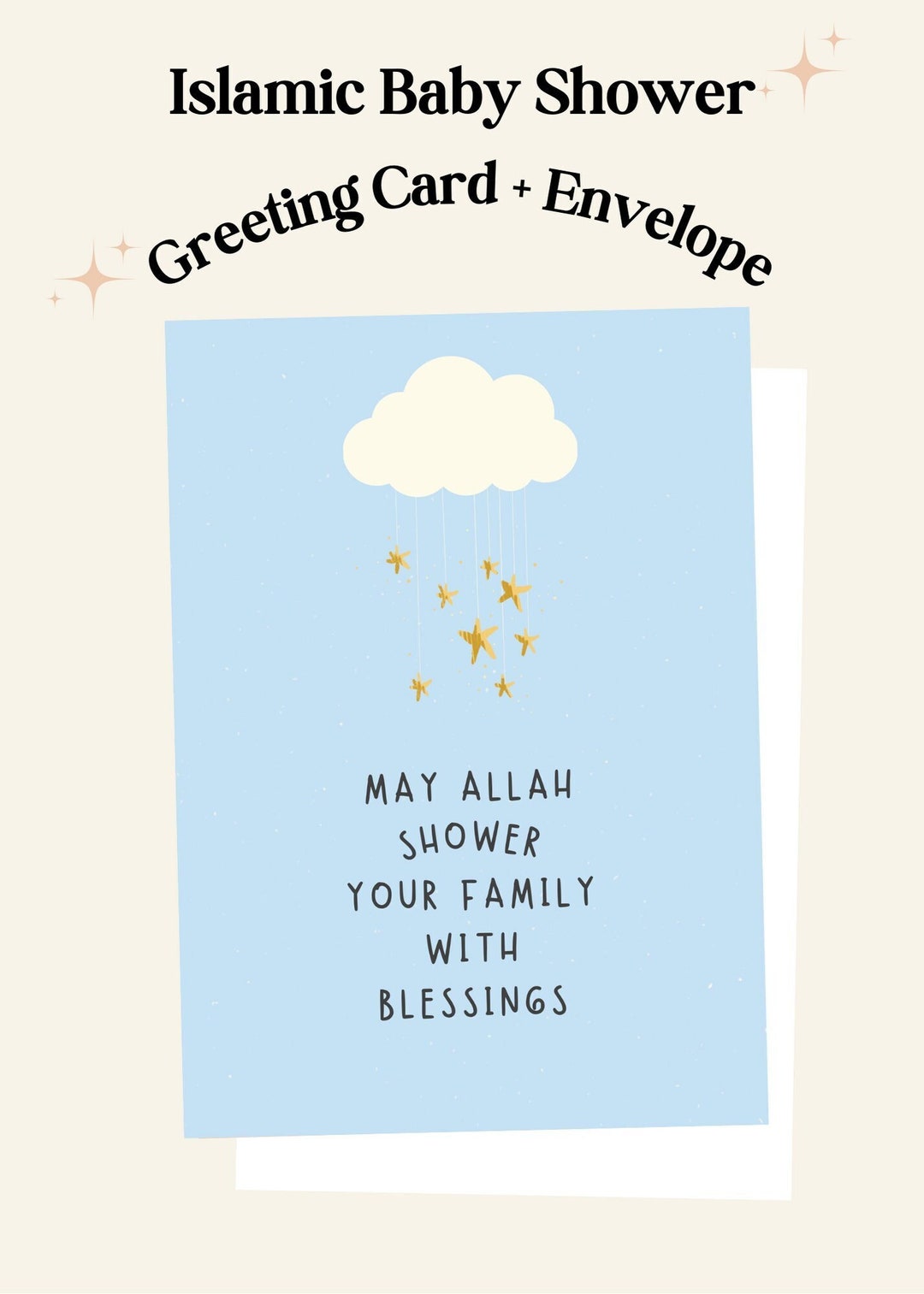 Islamic Baby Shower Dua - Islamic Greeting Card - Muslim Greeting Card ...
