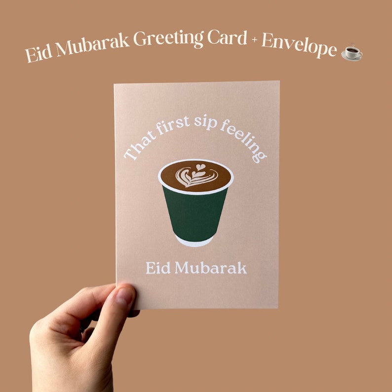Eid Mubarak Islamic Cards Palestine Makkah Funny Minimal Muslim/arabic ...