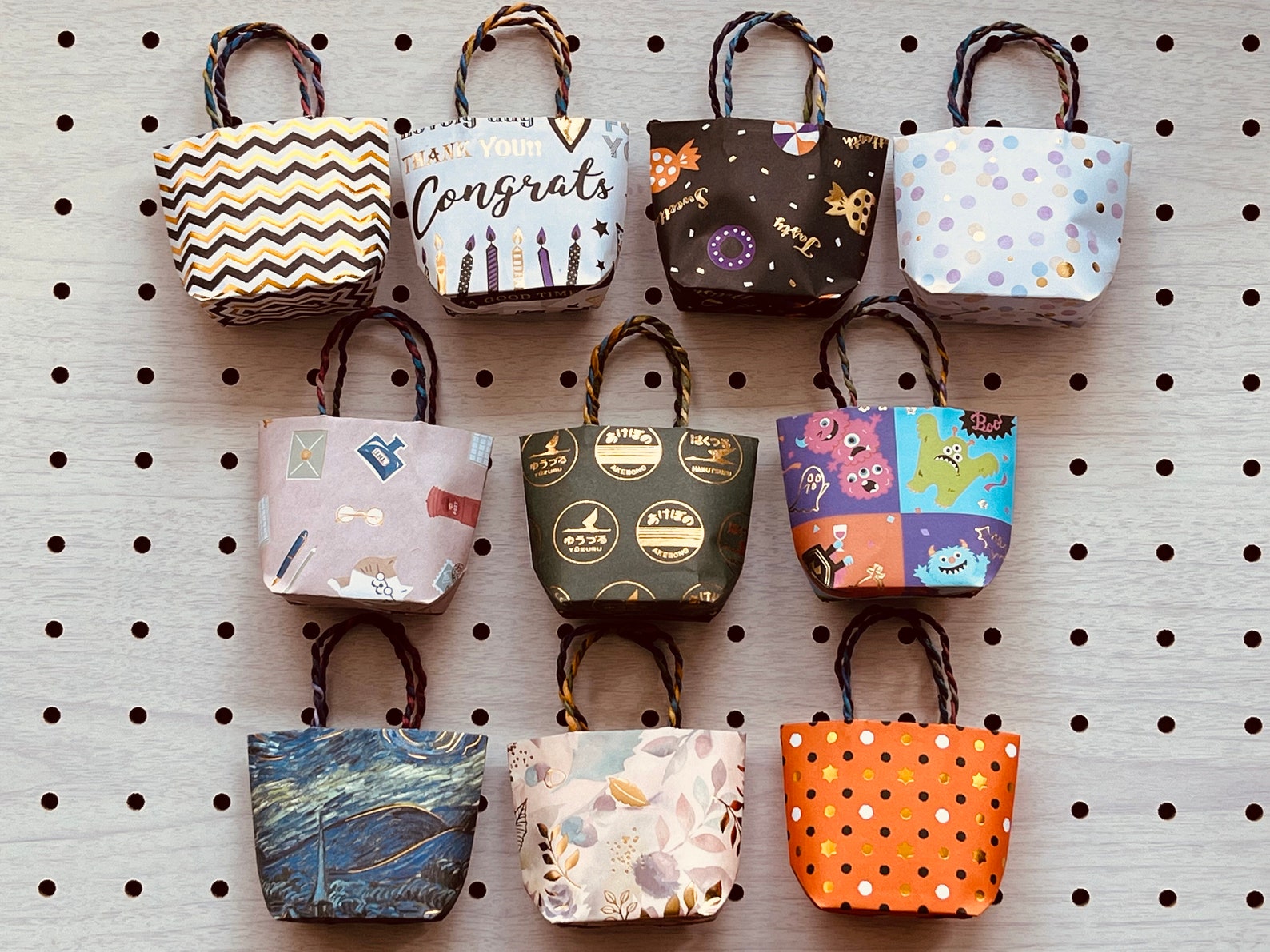 Random Assorted Tiny Gift Bags Set Made by Special Embossed Designed ...