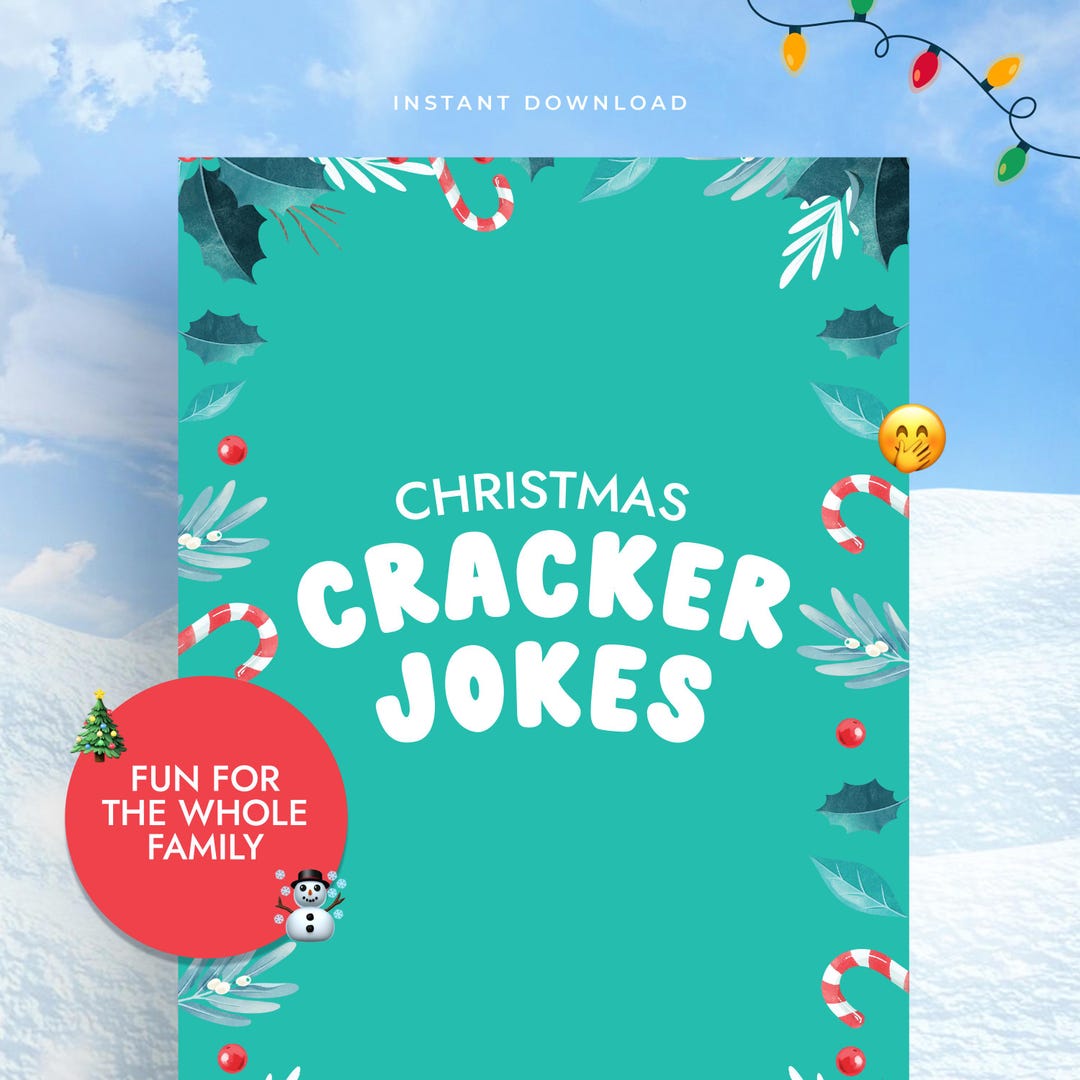 Family-friendly Christmas Cracker Jokes Printable | DIY Xmas Crackers ...