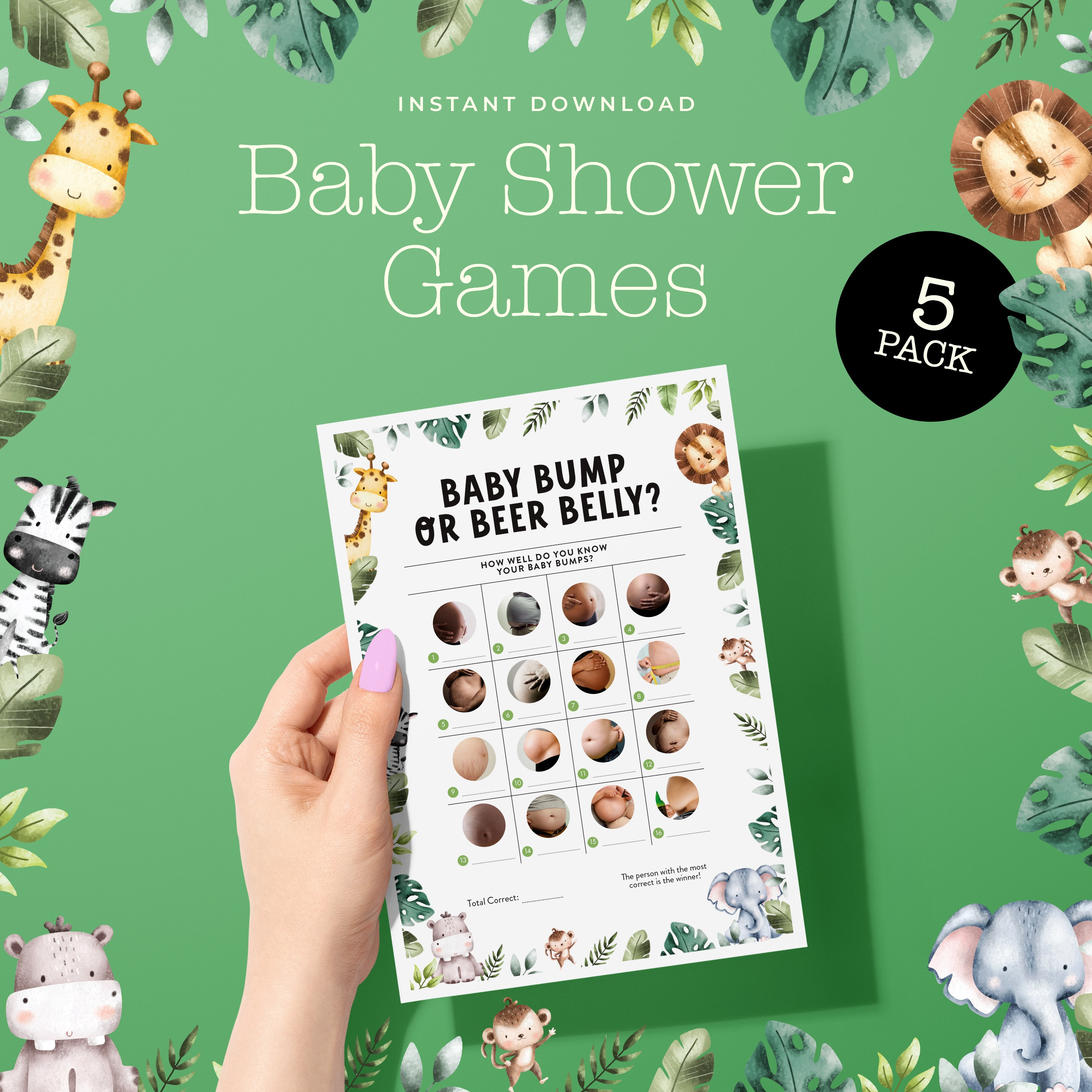 Baby Shower Games and Activities Bundle | Funny Pack | Instant Download ...