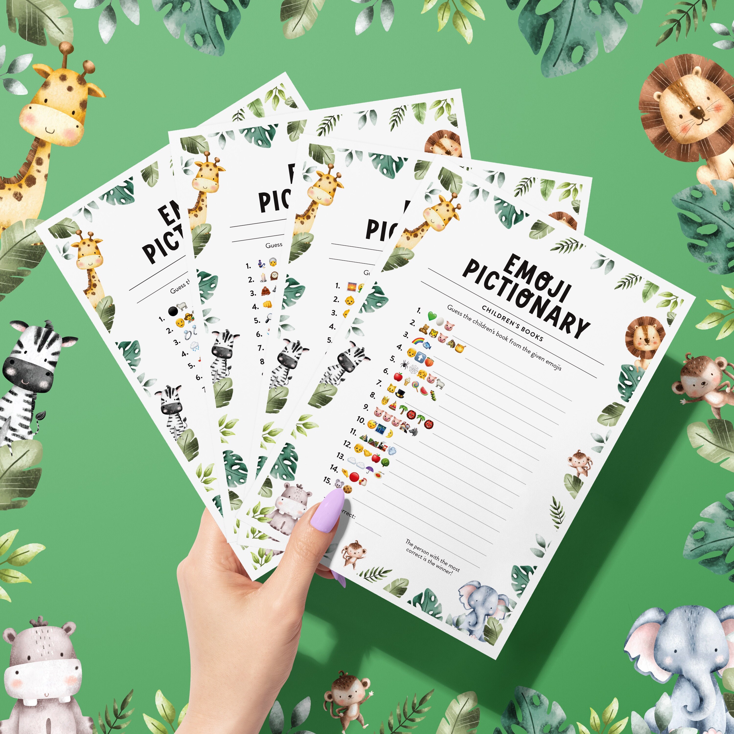 Baby Shower Emoji Pictionary Bundle | Funny Pack | Emoji Quiz Games ...