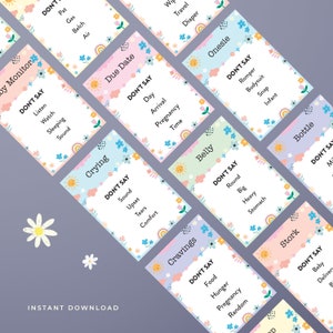 Baby Shower Taboo Game | Guess My Word Game | Printable Baby Shower ...