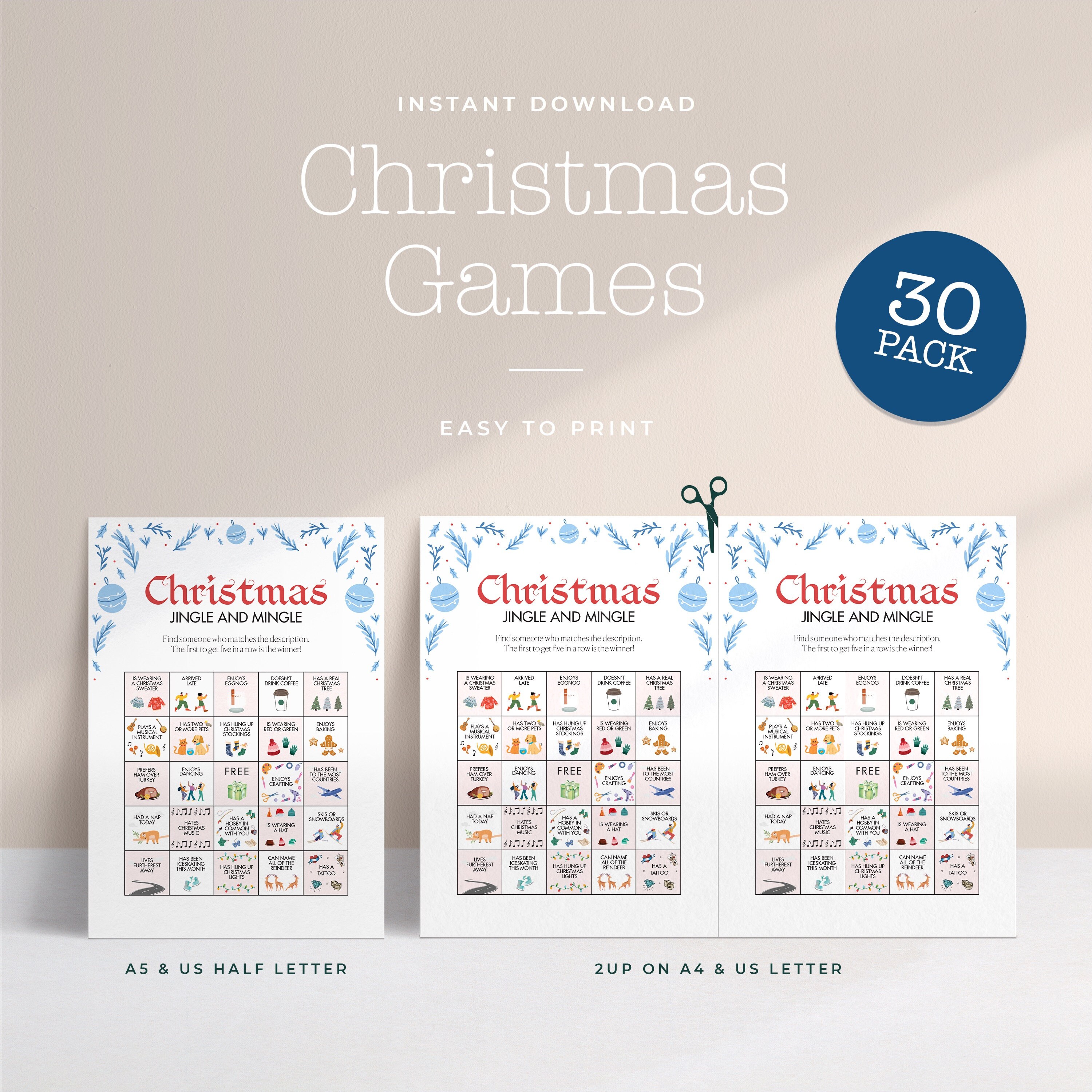 Christmas Games and Activities Bundle | Thirty Pack | Instant Download ...