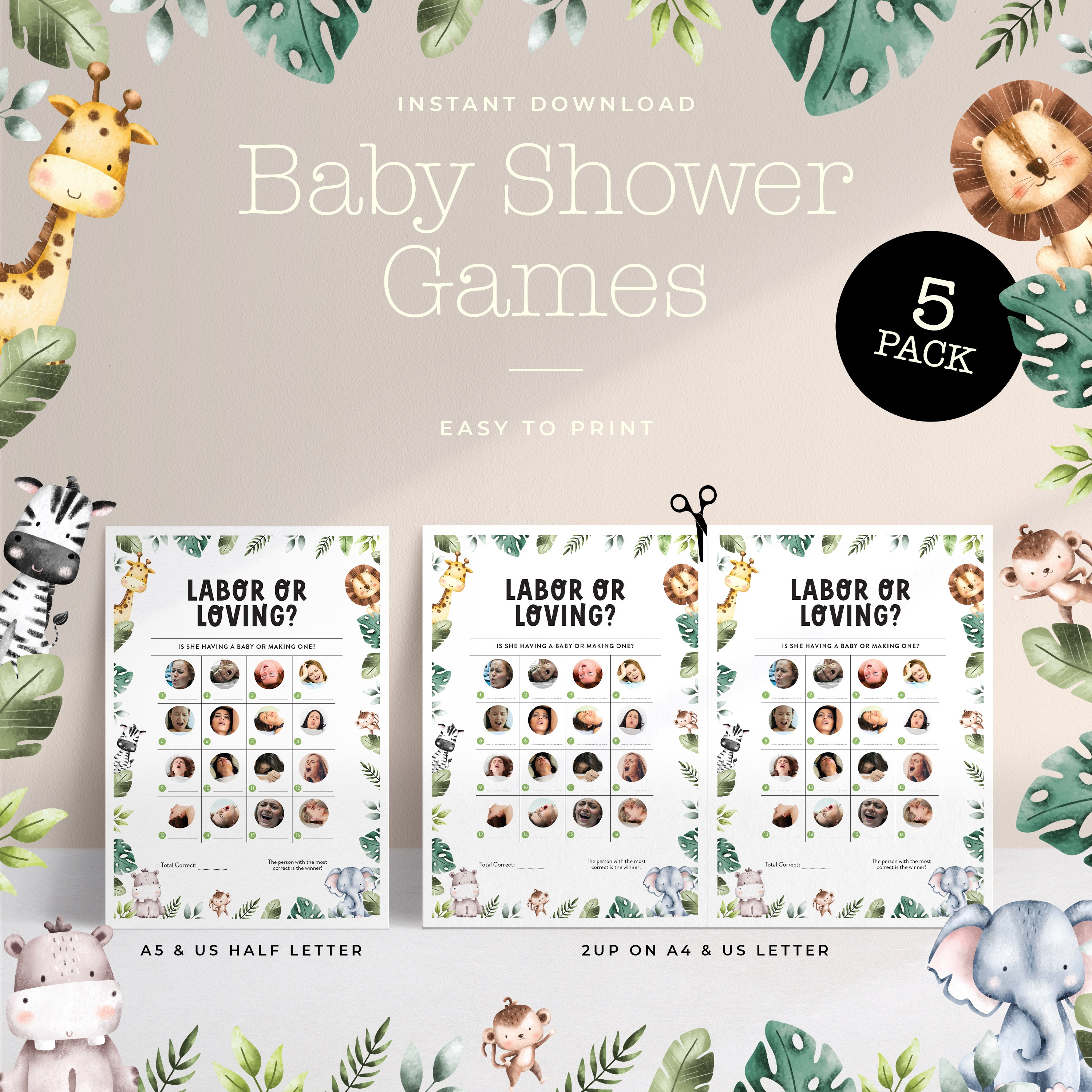 Baby Shower Games and Activities Bundle | Funny Pack | Instant Download ...