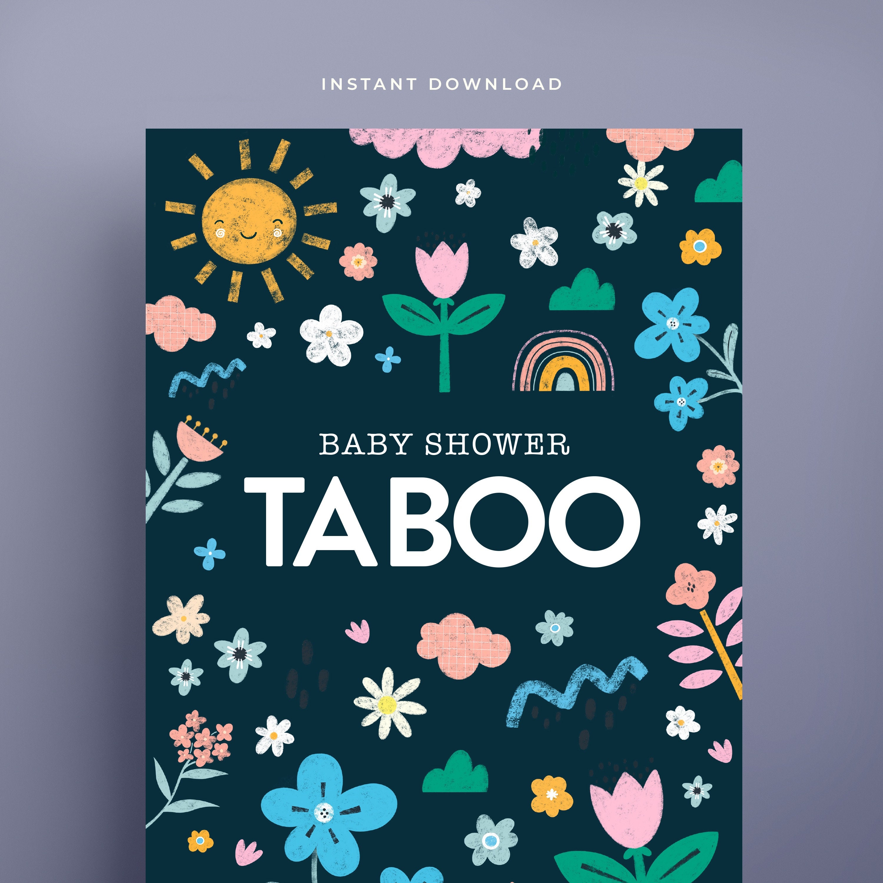 Baby Shower Taboo Game | Guess My Word Game | Printable Baby Shower ...