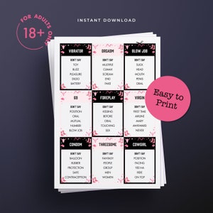 Bachelorette Party Taboo Game - Printable 60+ Cards | Dirty Adult Fun | Instant Download | Girls ...