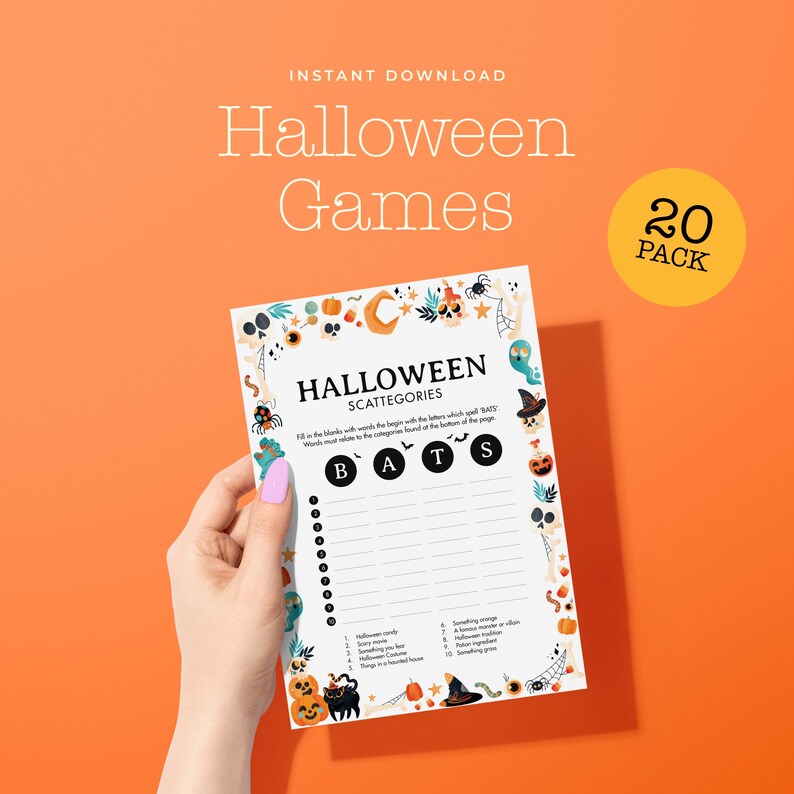 Halloween Games 20 Pack Bundle | Funny Pack | Spooky Halloween Games ...
