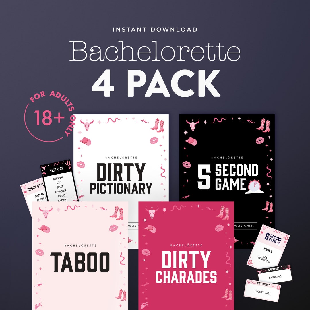 Ultimate Bachelorette Party Four Pack | Rude Pictionary | Dirty Taboo | Dirty Five Second Game ...