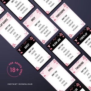 Bachelorette Party Taboo Game - Printable 60+ Cards | Dirty Adult Fun | Instant Download | Girls ...