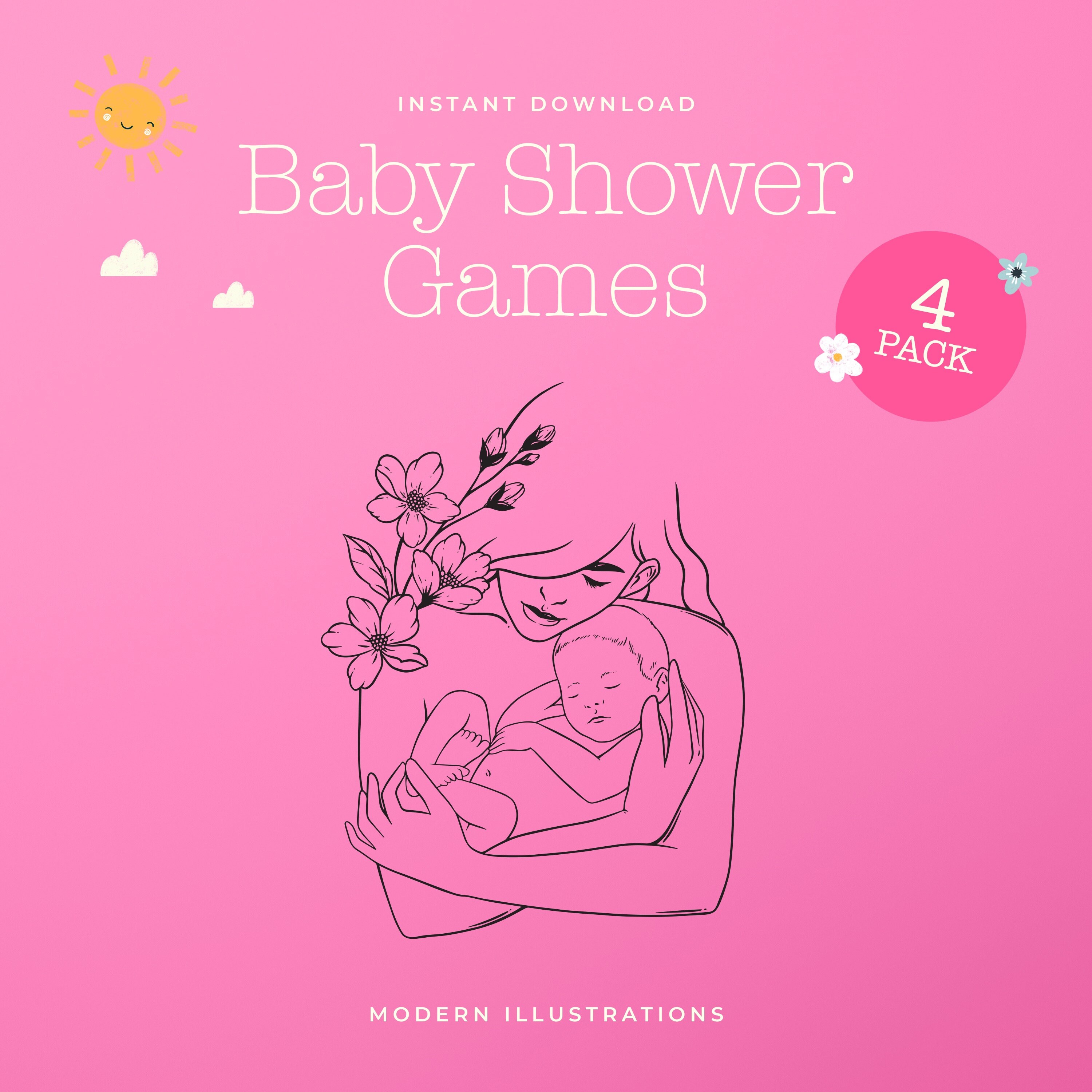 Baby Shower Emoji Pictionary Bundle | Funny Pack | Emoji Quiz Games ...