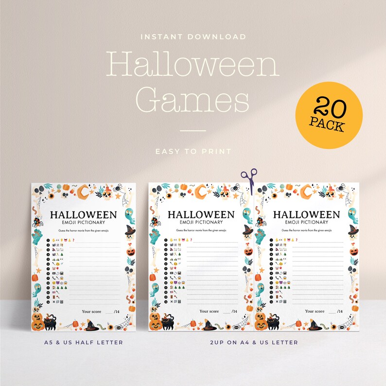 Halloween Games 20 Pack Bundle | Funny Pack | Spooky Halloween Games ...