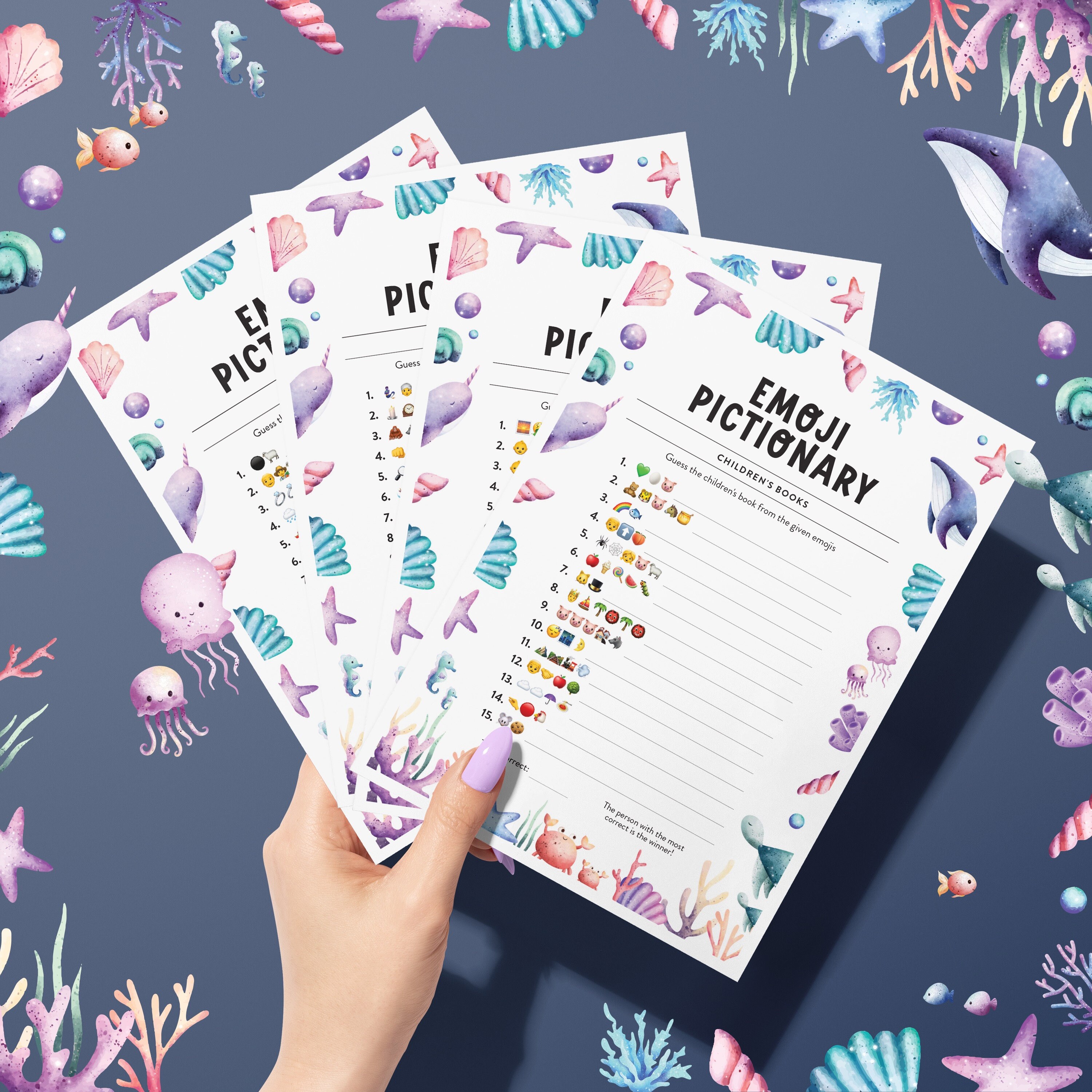 Baby Shower Emoji Pictionary Bundle | Funny Pack | Emoji Quiz Games ...