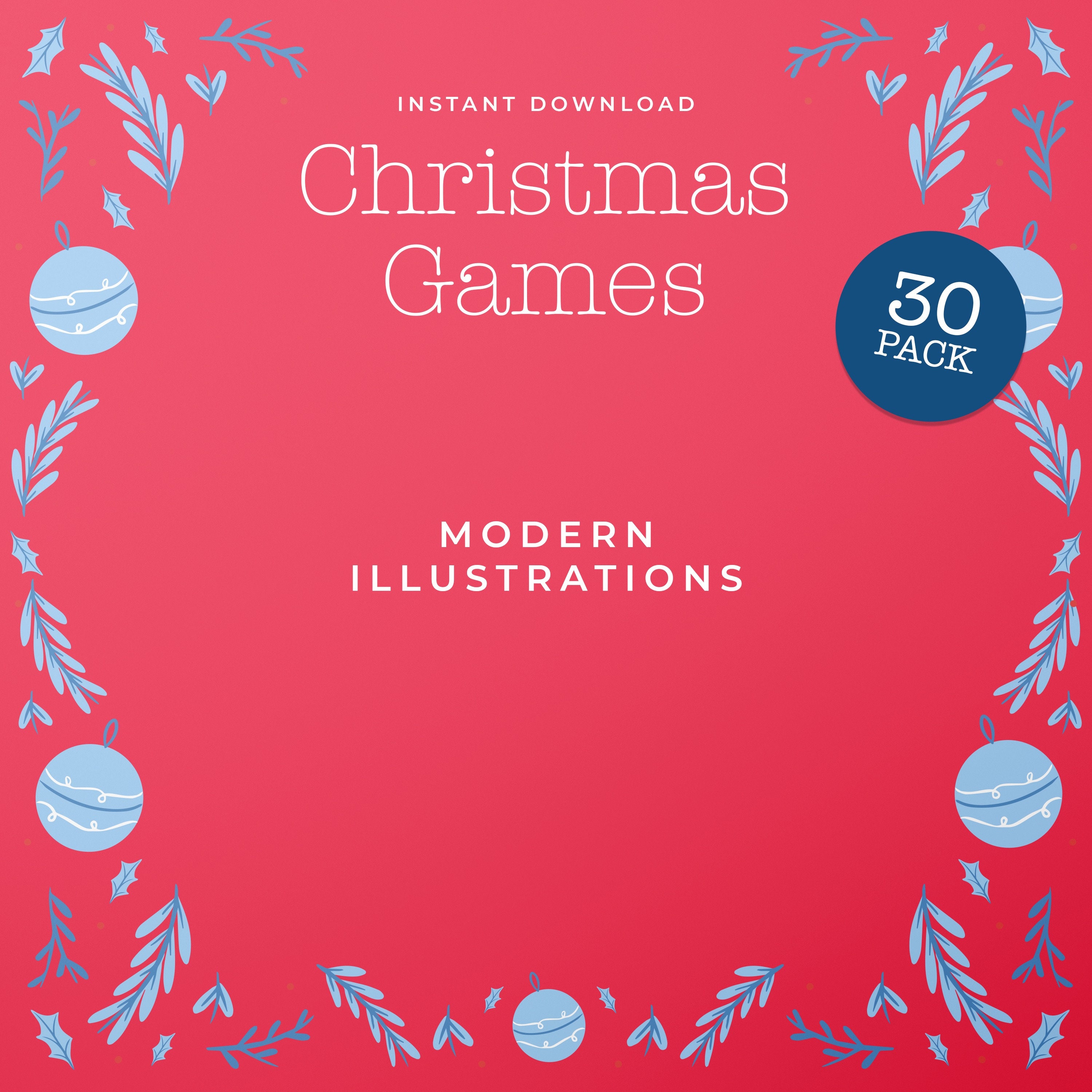 Christmas Games and Activities Bundle Thirty Pack Instant Download ...