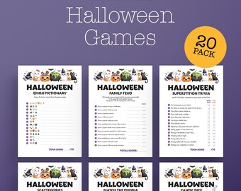 Halloween Games 20 Pack Bundle | Funny Pack | Spooky Halloween Games ...