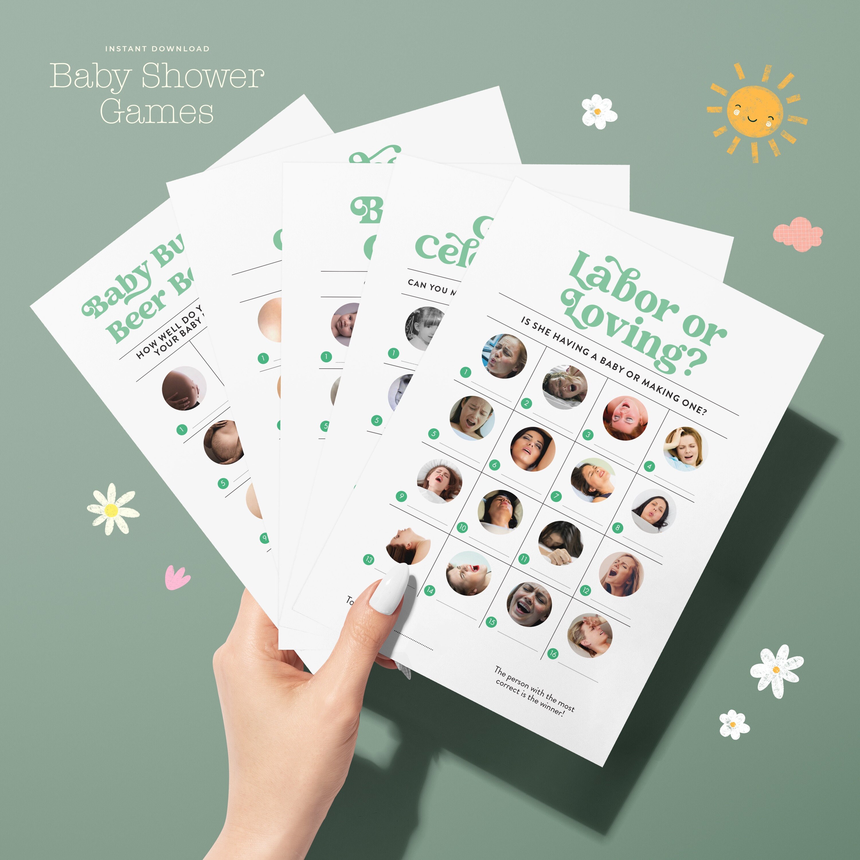 Baby Shower Games and Activities Bundle | Funny Pack | Instant Download ...