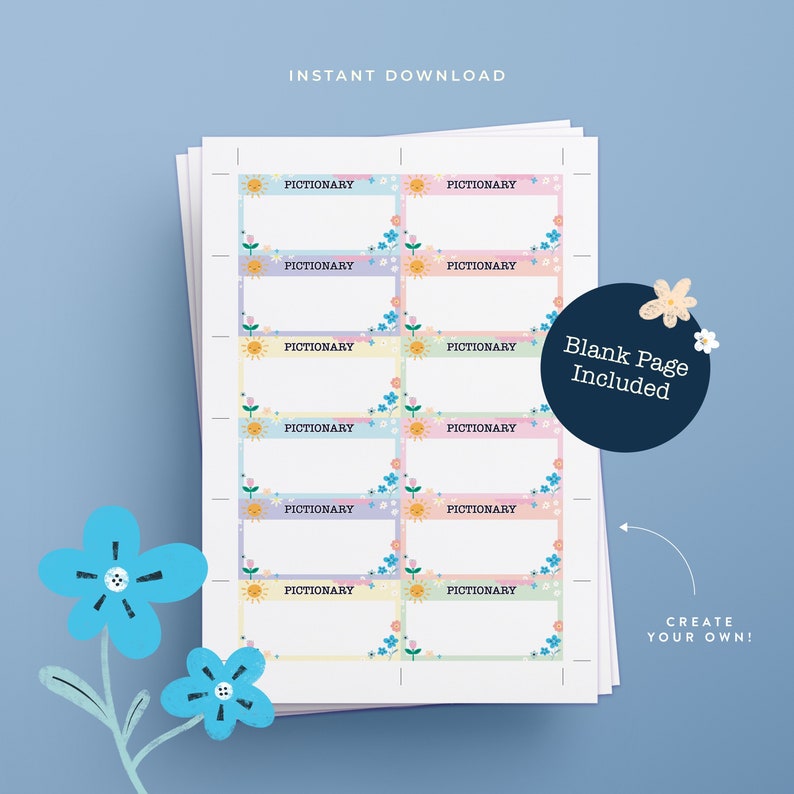 Baby Shower Pictionary Game | Baby Shower Drawing Game | Printable Baby ...