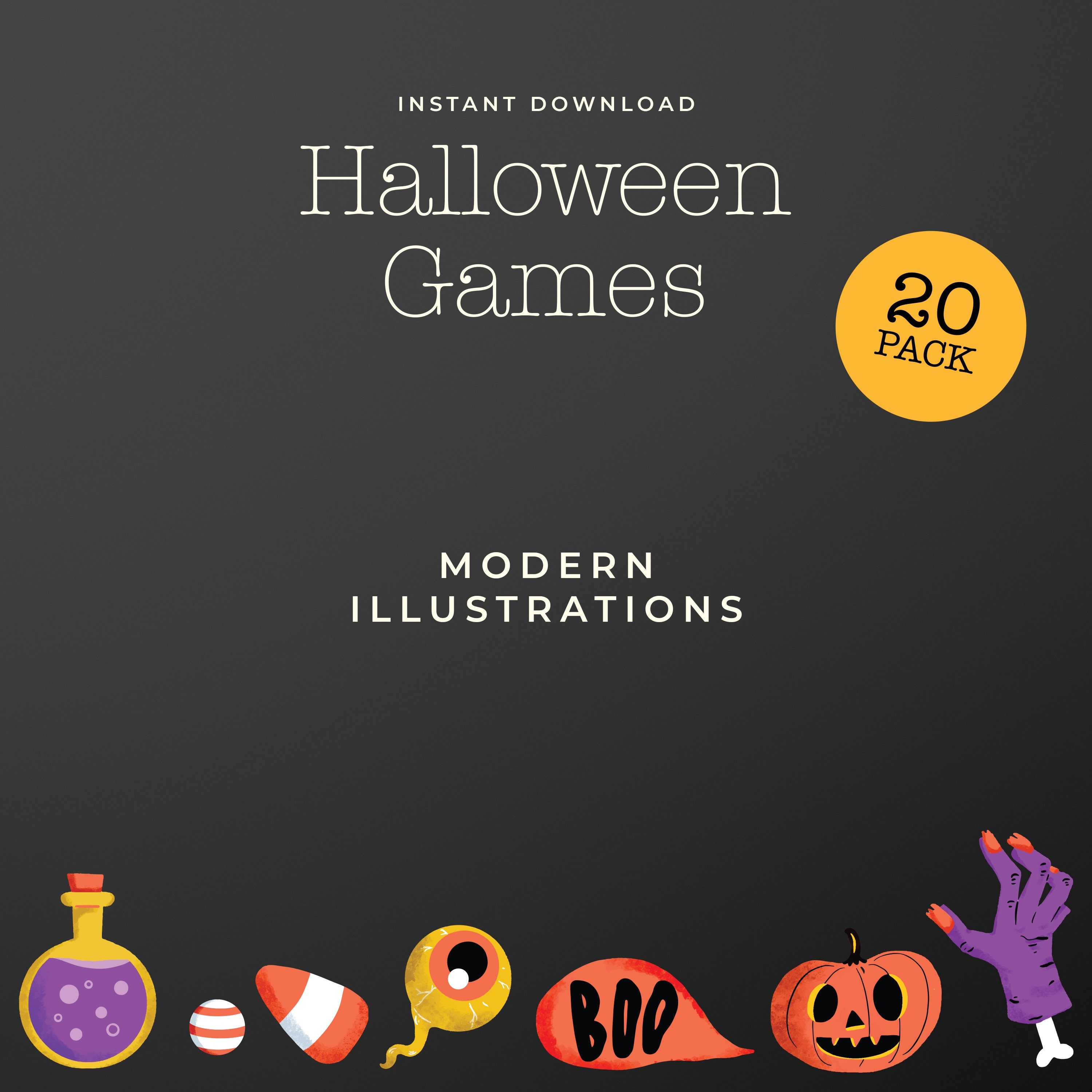 Halloween Games 20 Pack Bundle Funny Pack Spooky Halloween Games and ...