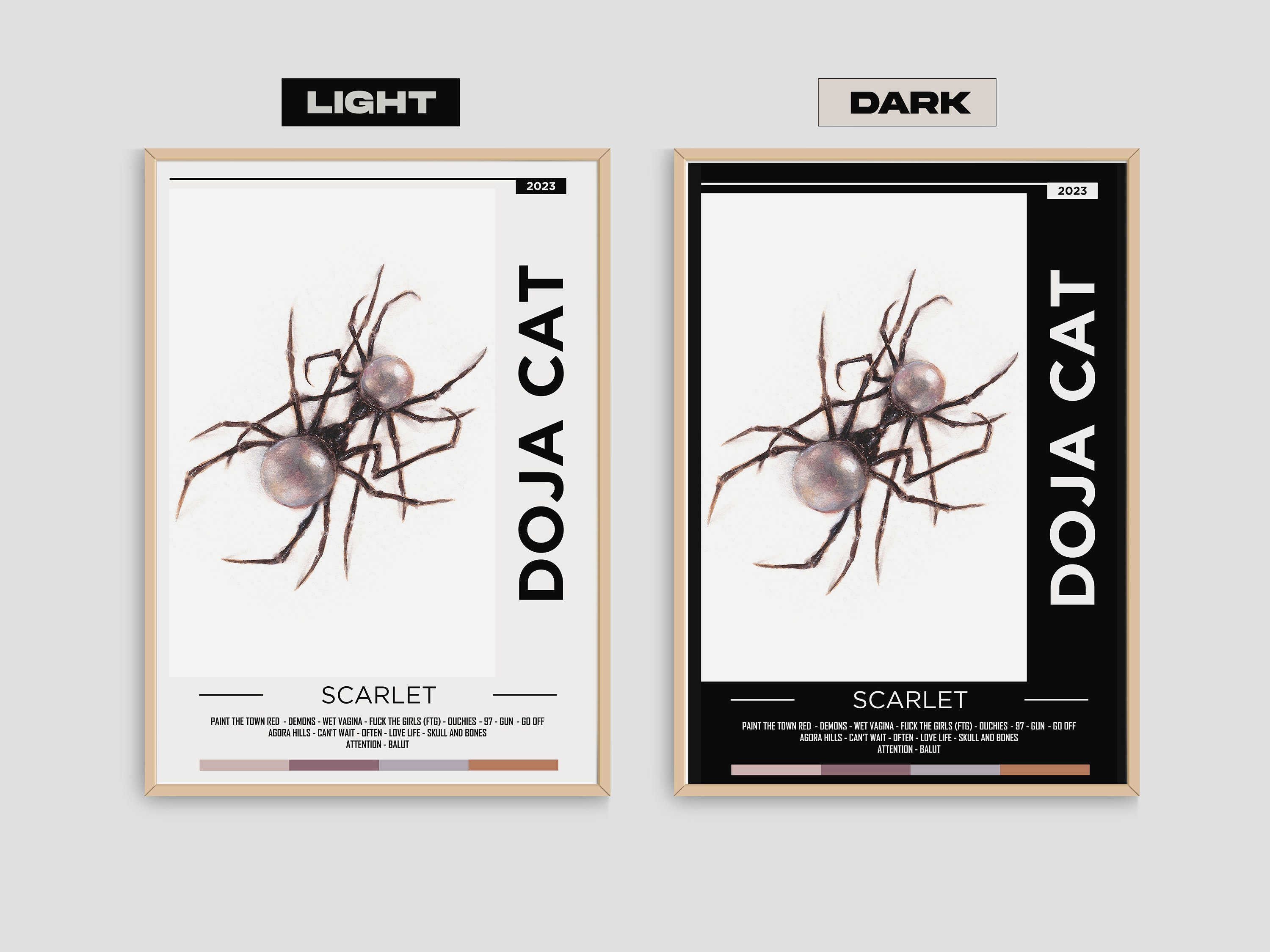 Poster Doja Cat The Scarlet Tour 2023, Paint The Town Red Doja Cat 2023 ...