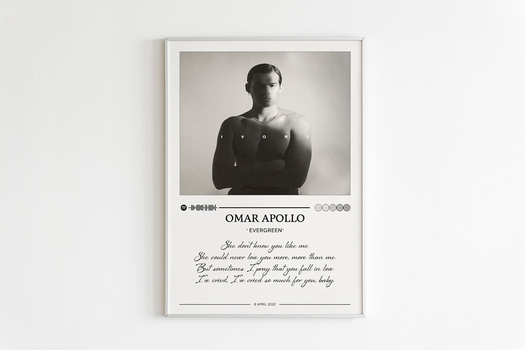 Omar Apollo Poster / Evergreen Lyrics Print / Ivory Album - Etsy
