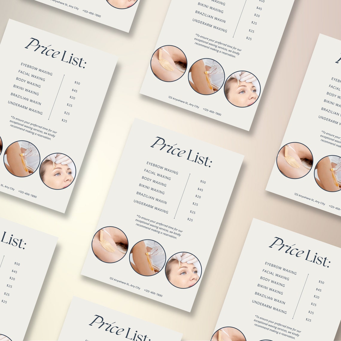 Body Waxing Services Flyer, Wax Service, Premade Business Flyer Design ...