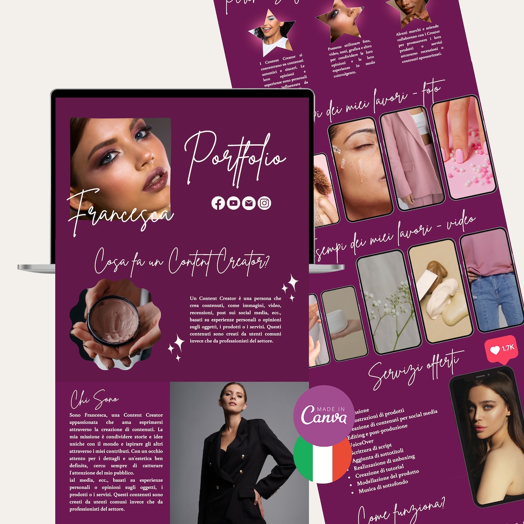 UGC Portfolio Template Canva UGC Landing Page UGC Website - Etsy