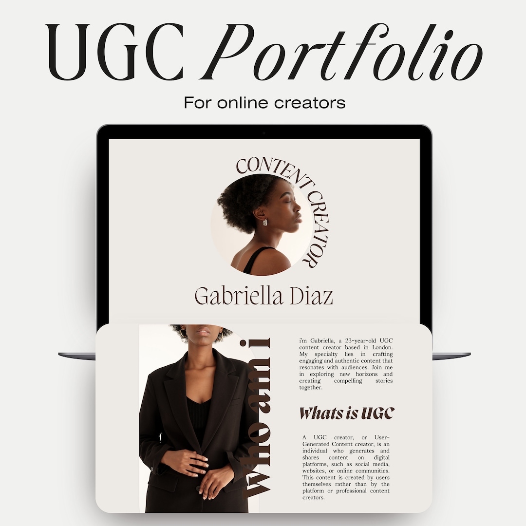UGC Portfolio Template Canva, UGC Website, Creator Portfolio, Content ...