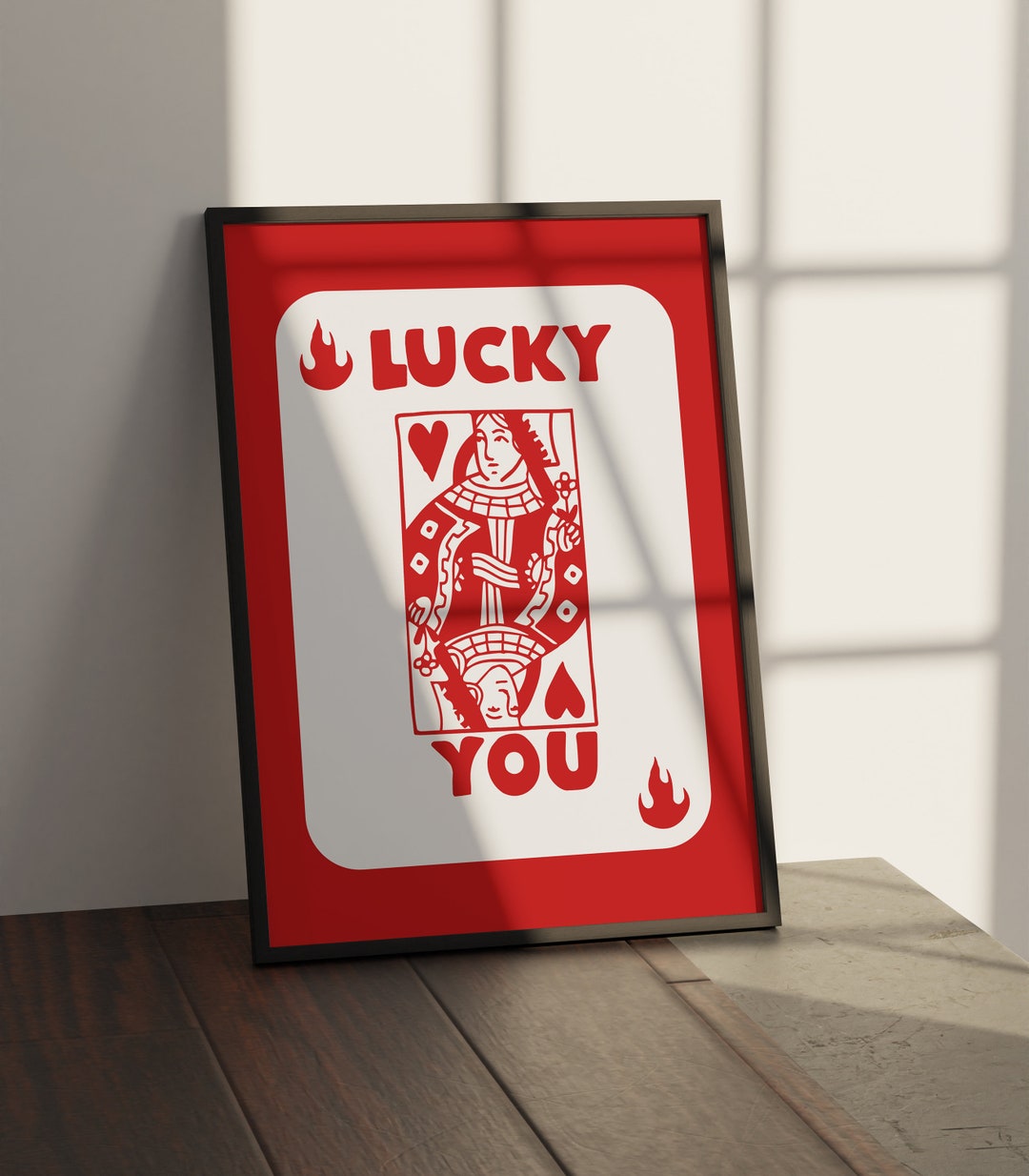 Lucky You Card Lucky You Print Lucky You Art Print Lucky - Etsy
