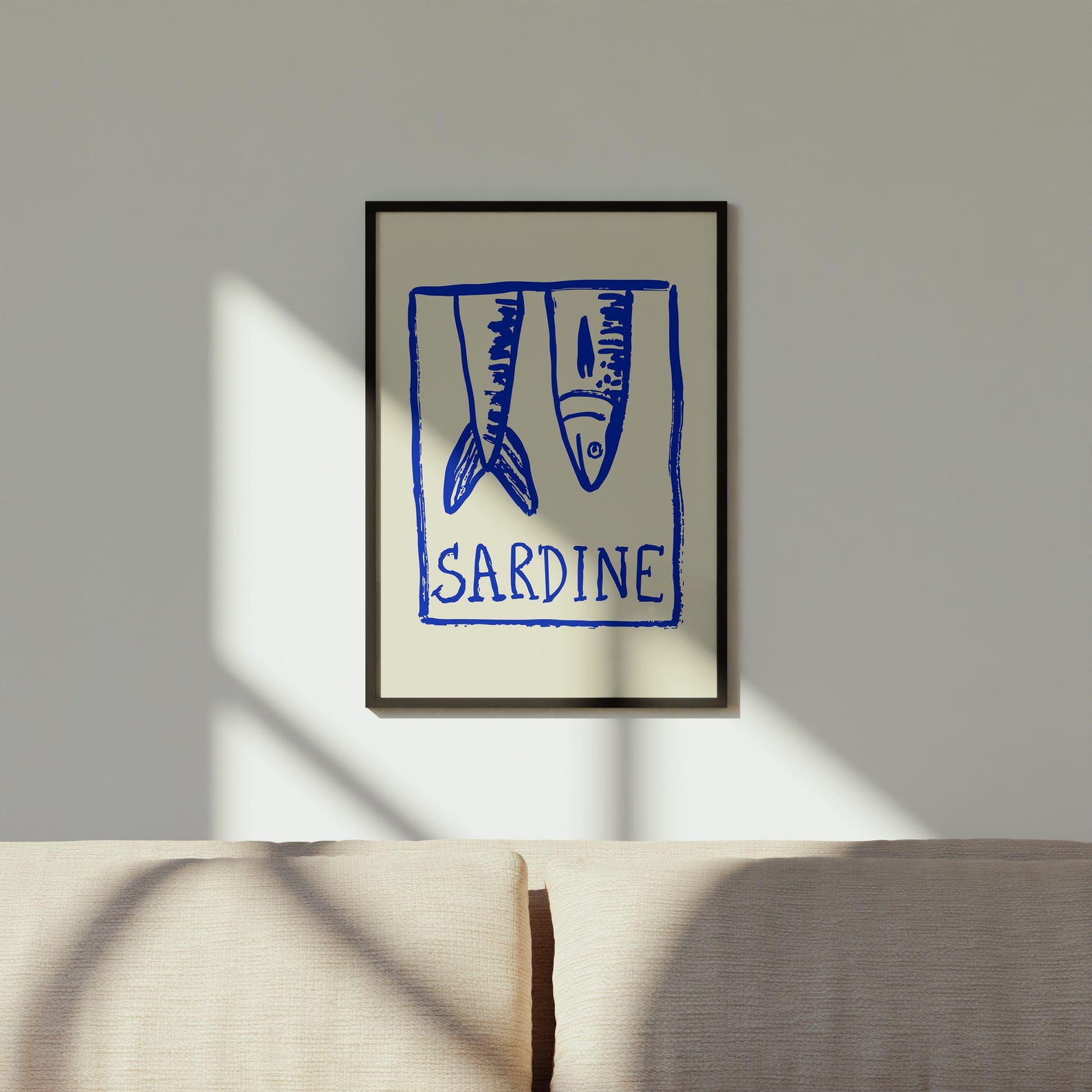 Sardine Print, Sardine Wall Art, Mediterranean Wall Art Print, Sardine ...