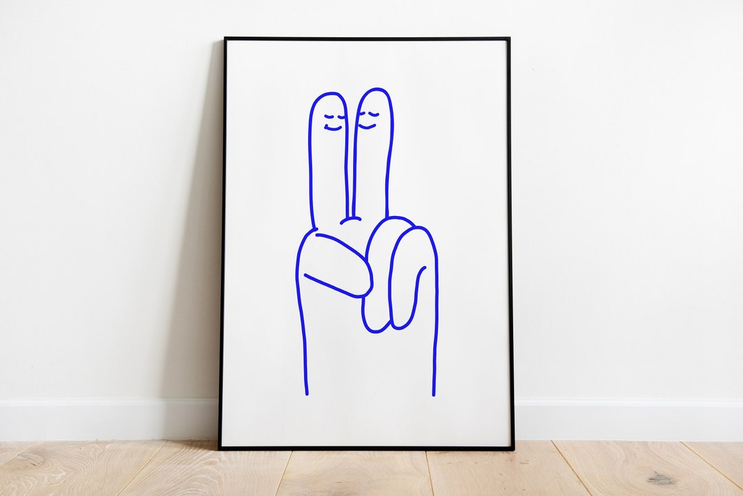 Peace Sign Print, Trendy Poster, Funny Art Print Kids, Motivational ...