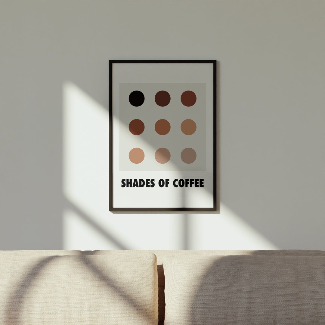 Coffee Shades Print, Coffee Print, Coffee Poster, Hallway Poster ...